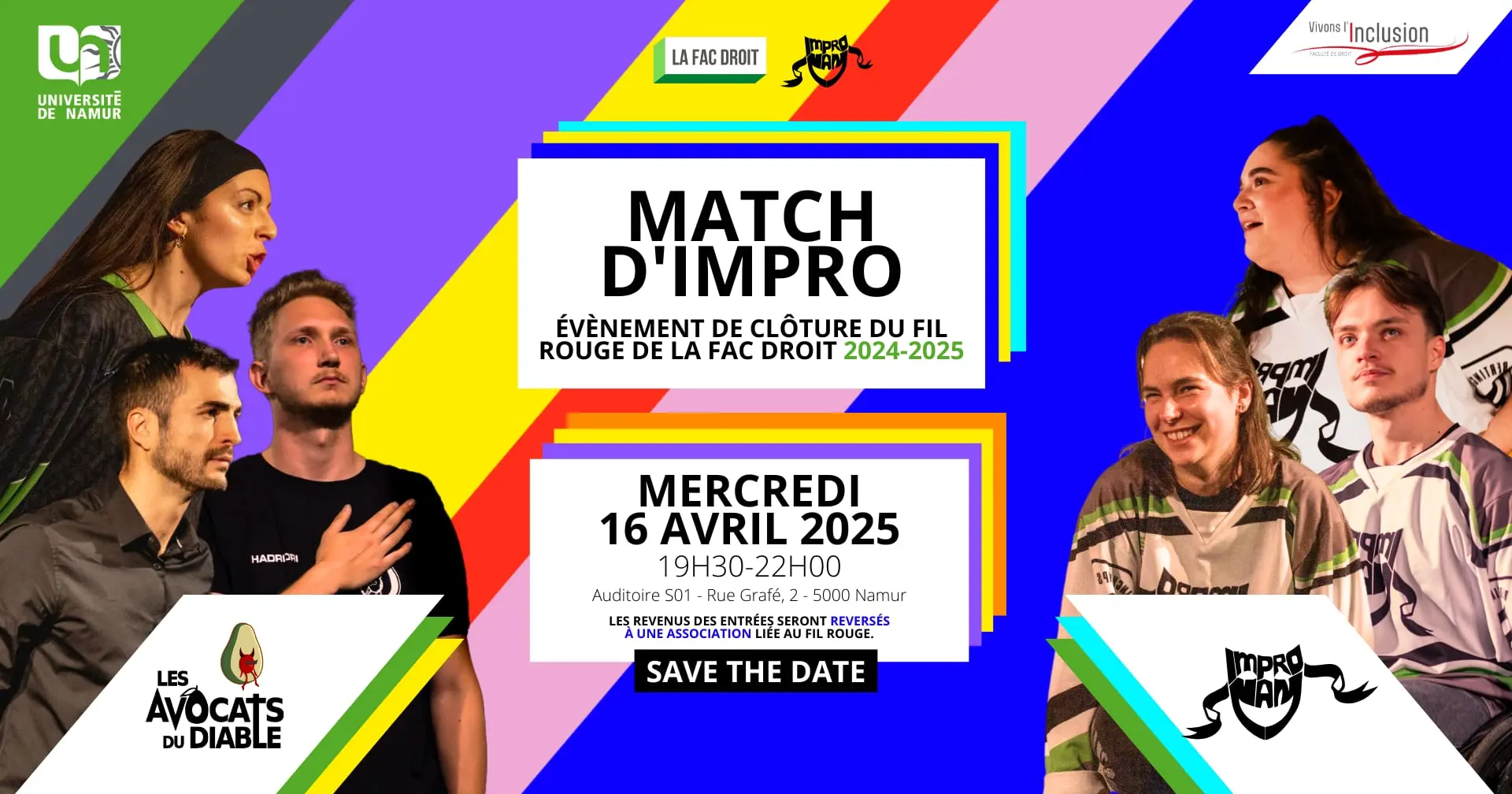 Match d'impro : Avocats du diable vs Impronam